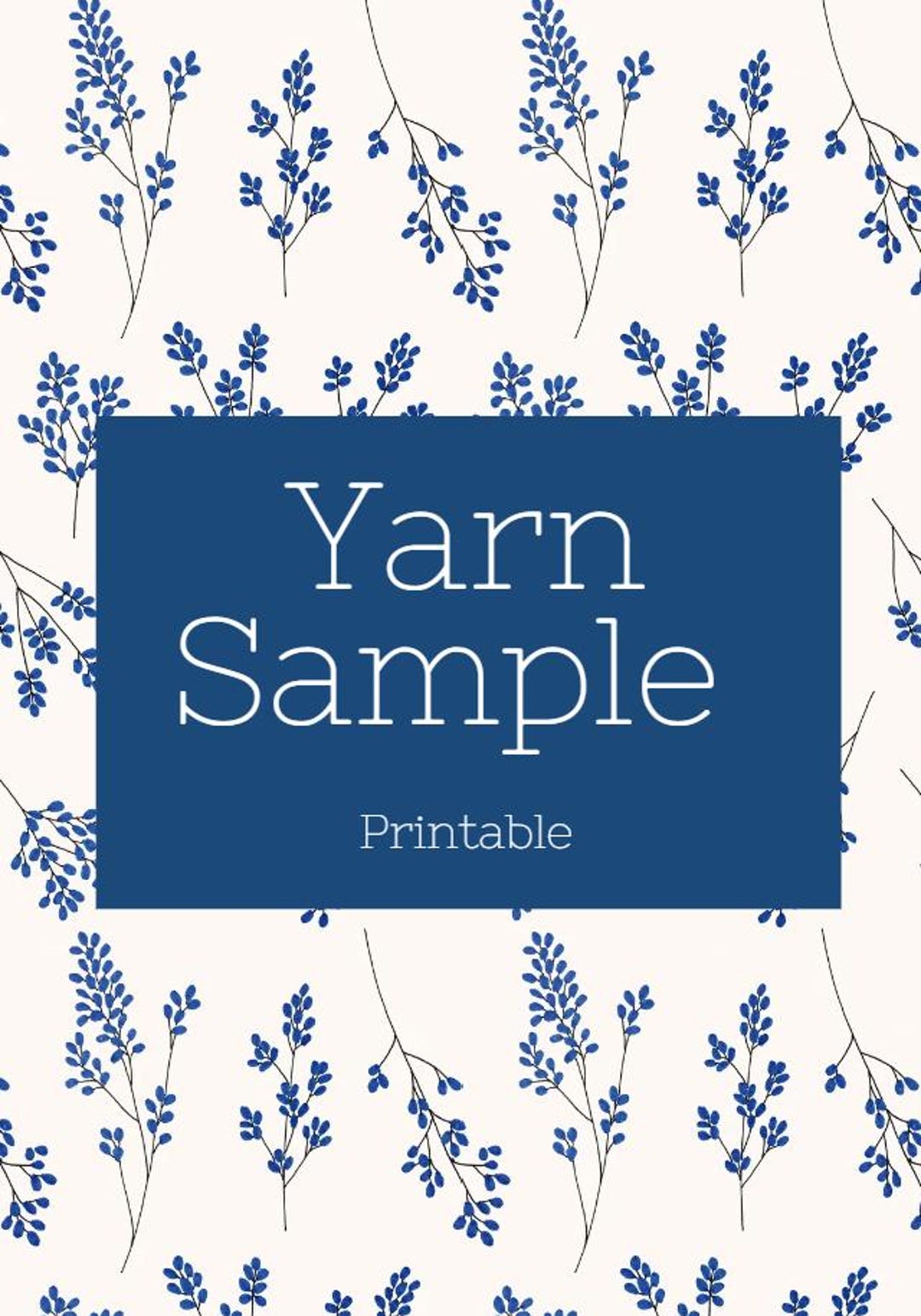 Yarn / Wool Sample Printable / Digital - Etsy