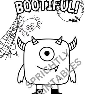 Printable Halloween Coloring Page Bundle - Etsy
