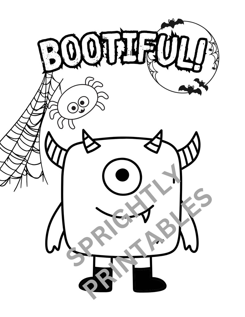 Printable Halloween Coloring Page Bundle - Etsy