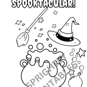 Printable Halloween Coloring Page Bundle - Etsy
