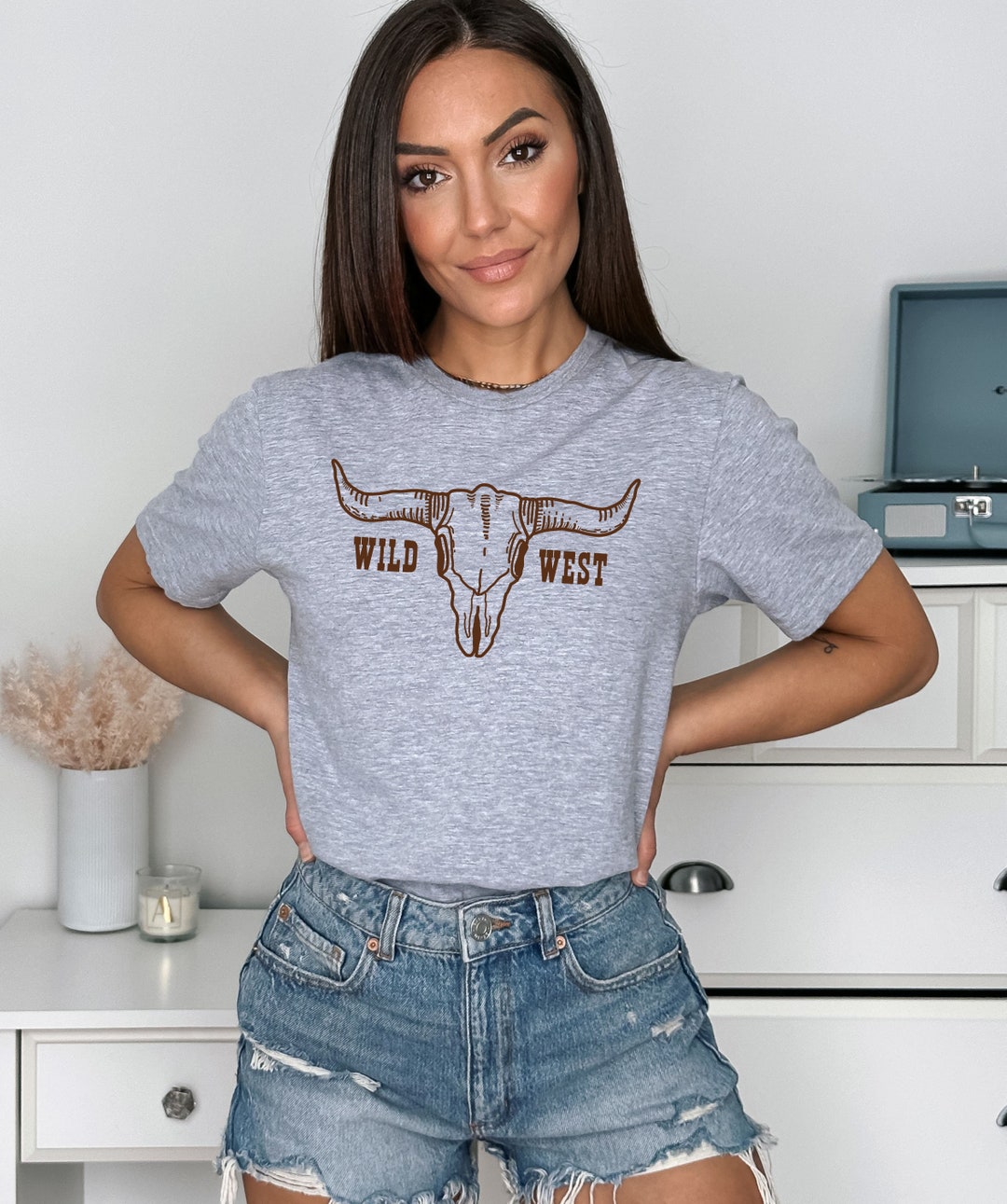 Rodeo Wild West Shirt, Wild West Horns Sweater, Rodeo Shirt, Rodeo ...
