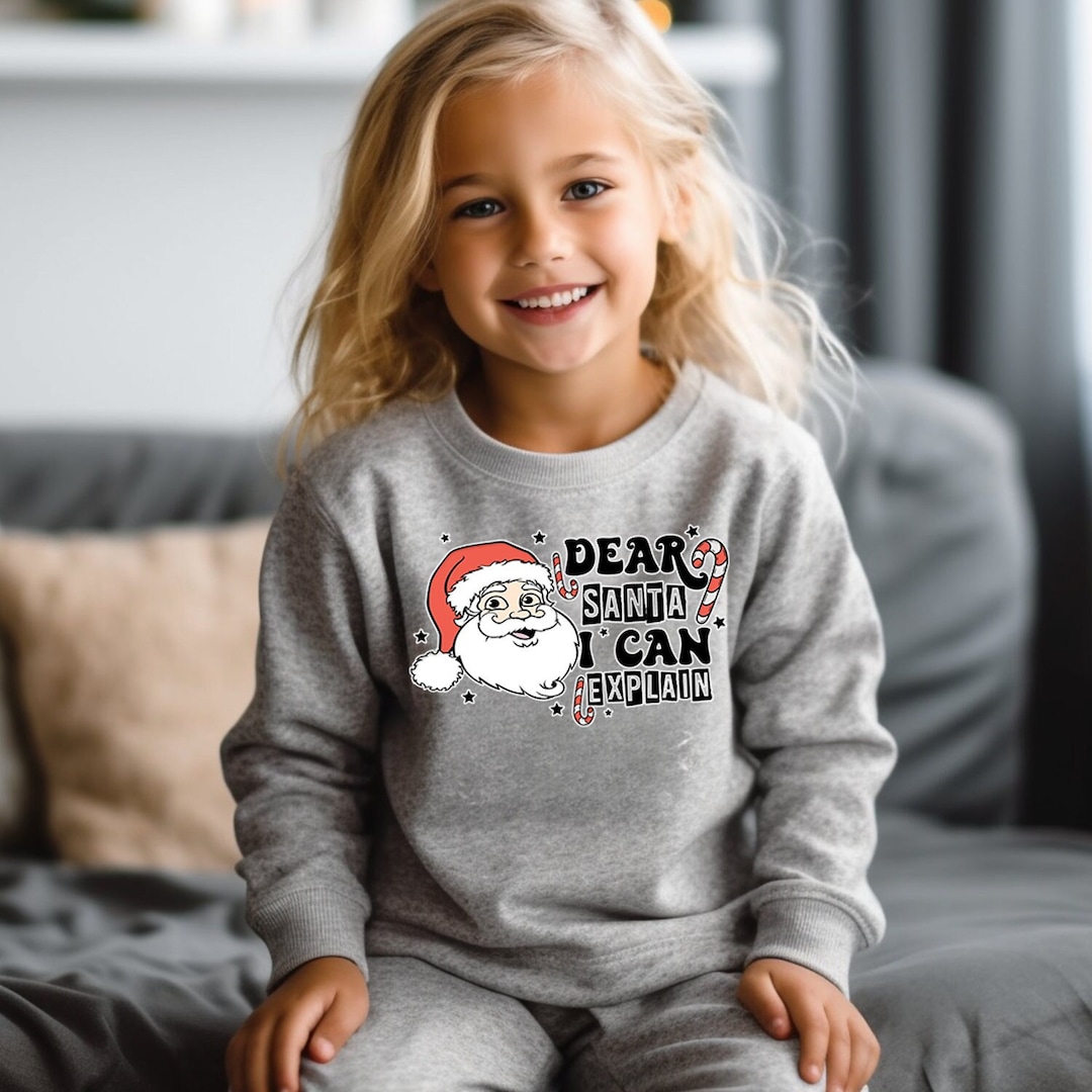 Dear Santa Kids Shirt, Toddler Christmas Sweatshirt, Christmas Bodysuit ...