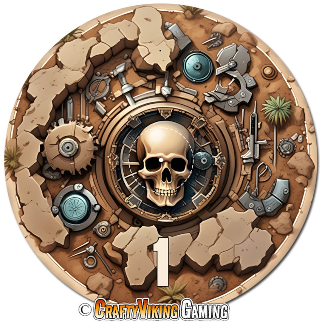 Objective Markers for Warhammer 40K - 7.57" DESERT SANDS - Neoprene Non ...