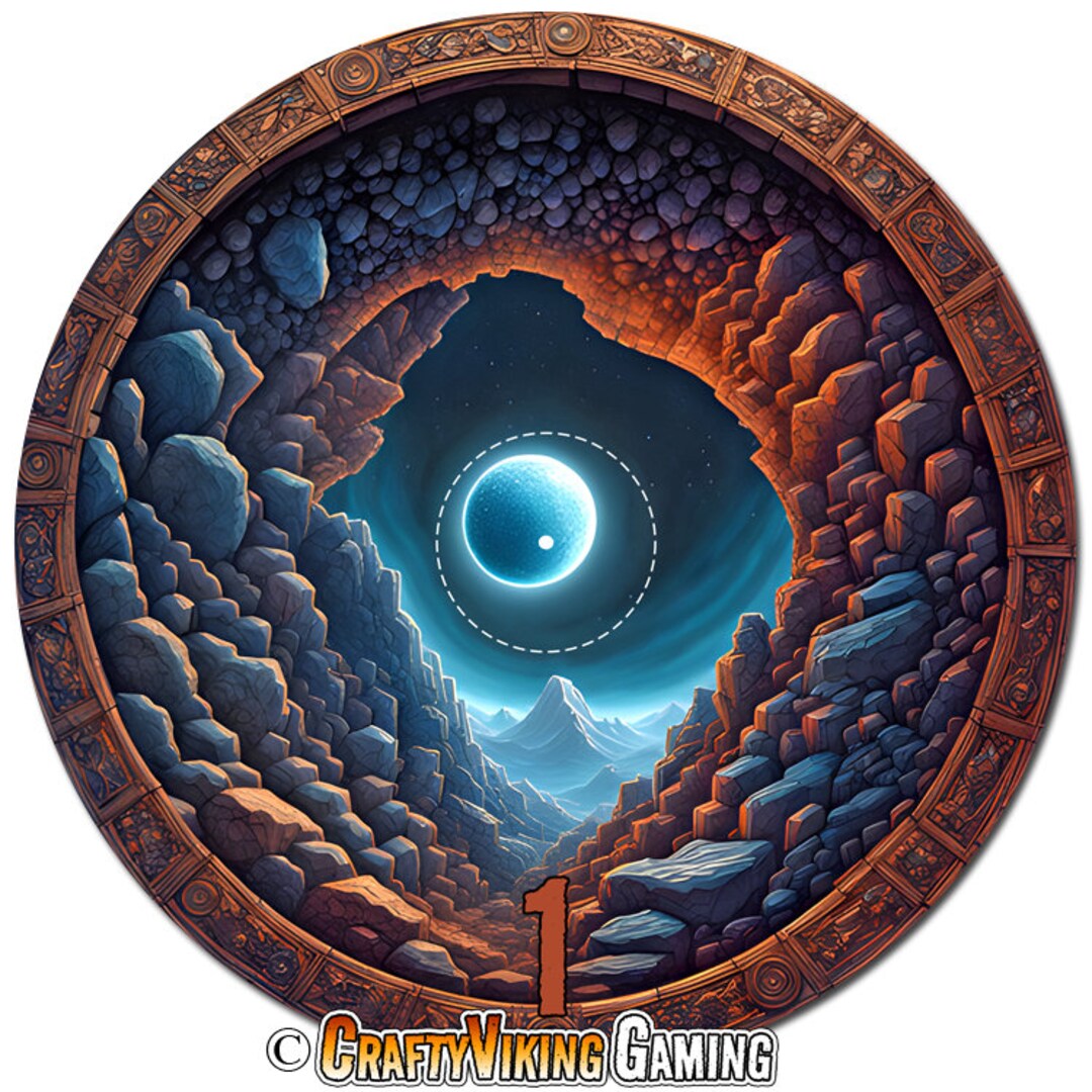 Objective Markers for Warhammer 40K - 7.57" MOON GATE - Neoprene Non ...