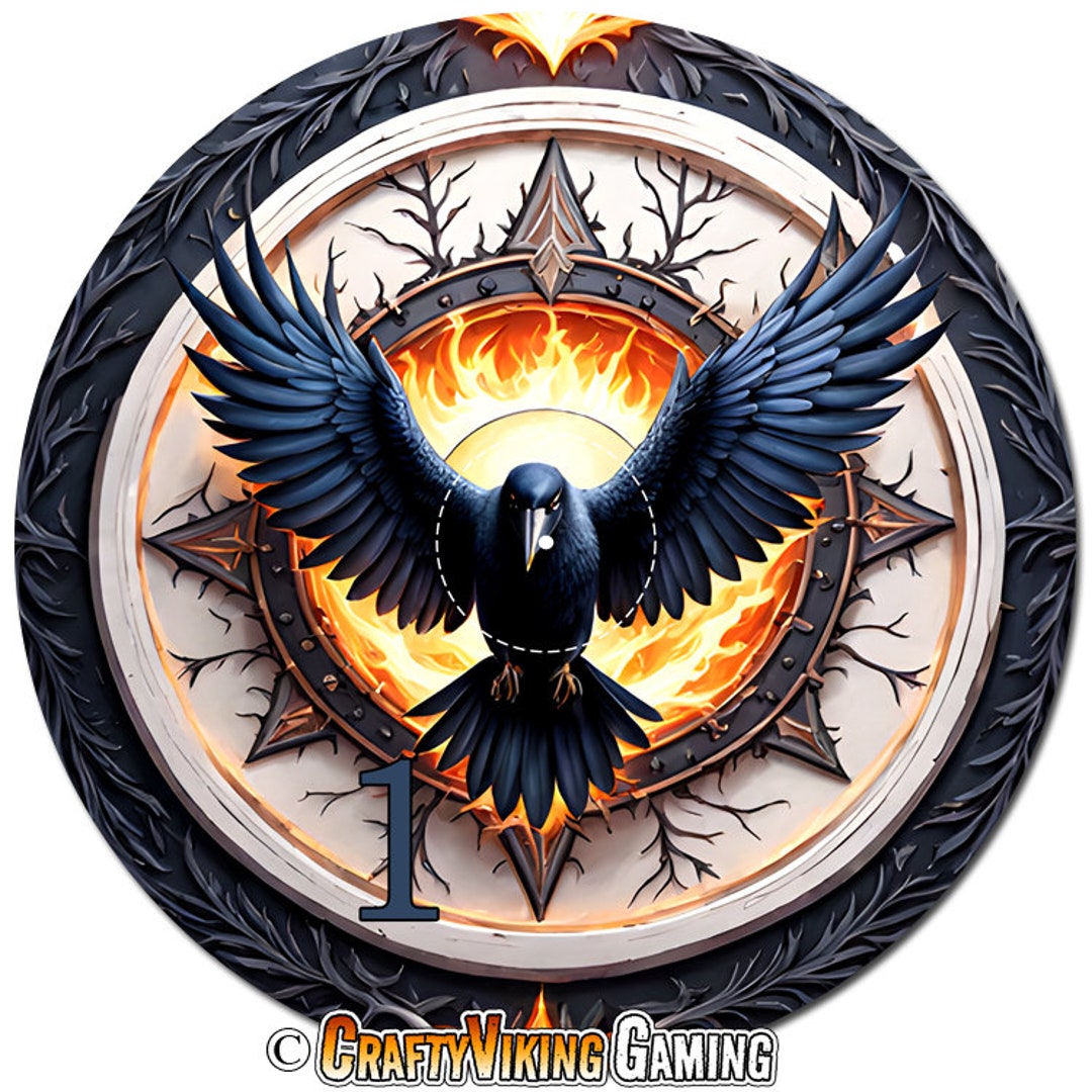 Objective Markers for Warhammer 40K / Age of Sigmar 4th - 7.57" RAVENS ...