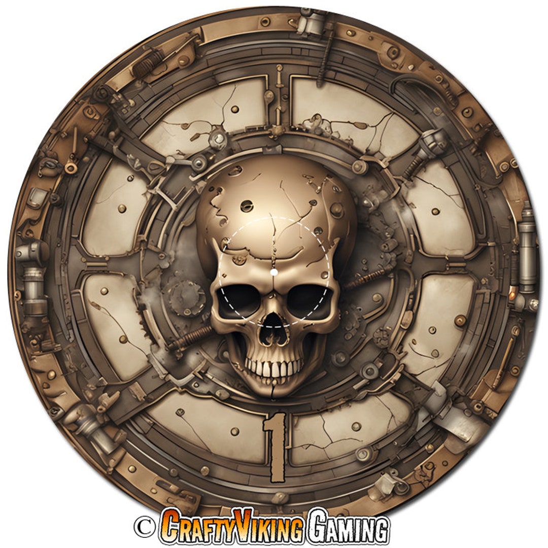 Objective Markers for Warhammer 40K 7.57 STEAMPUNK Neoprene Non-slip ...