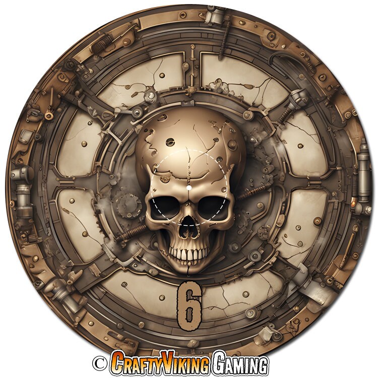 Objective Markers for Warhammer 40K 7.57 STEAMPUNK Neoprene Non-slip ...