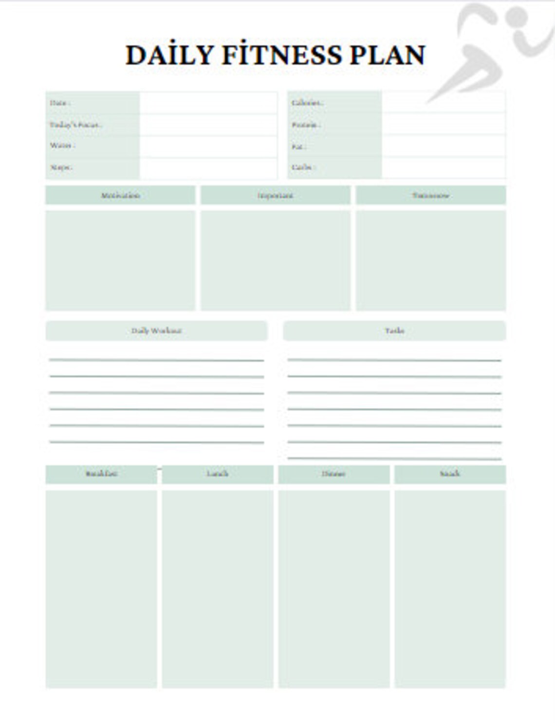 Fitness Journal Log, Health and Wellness Journal, Workout Log - Etsy