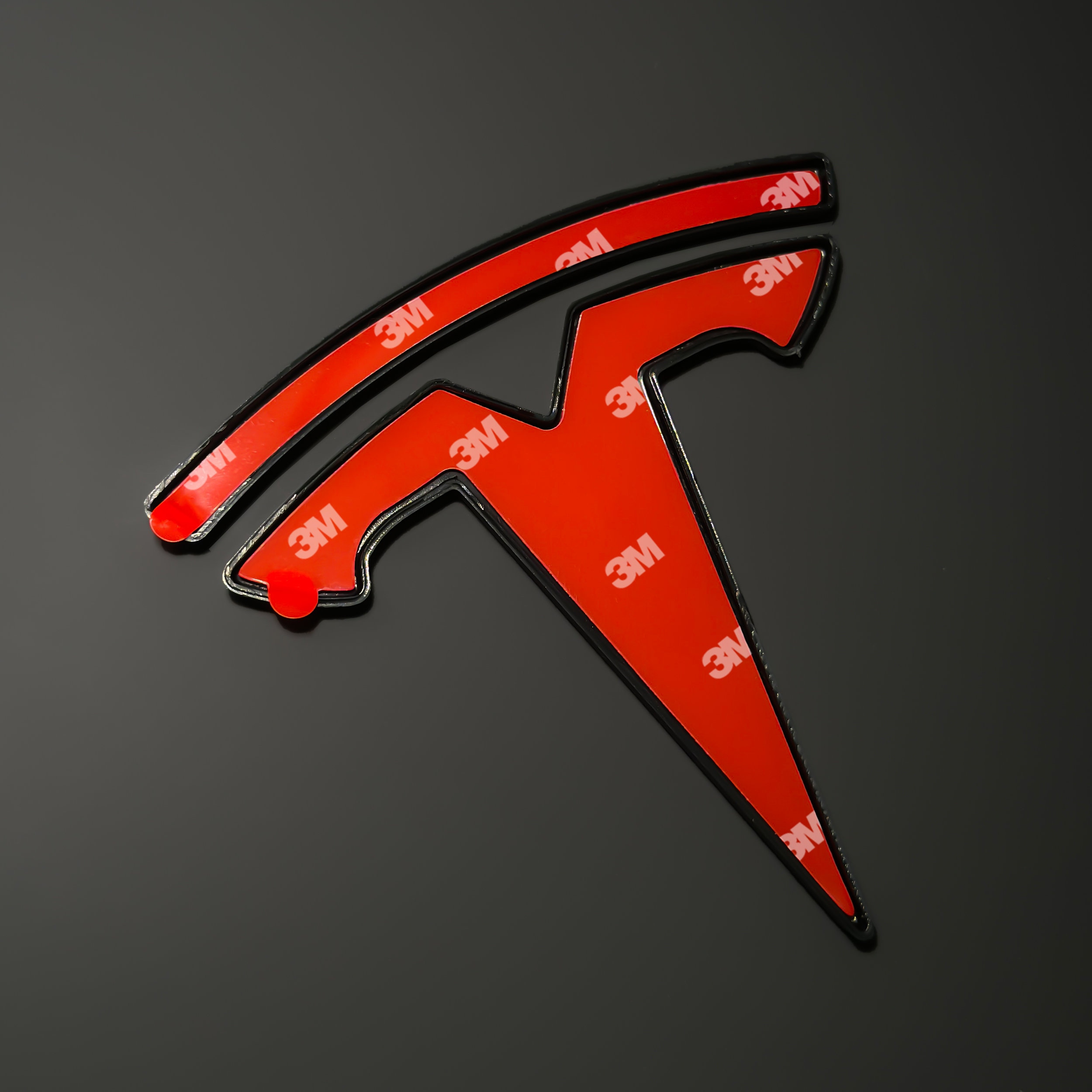 Model 3 - Glossy Black Tesla Logo Emblem Overlay Cover for Model 3 ...