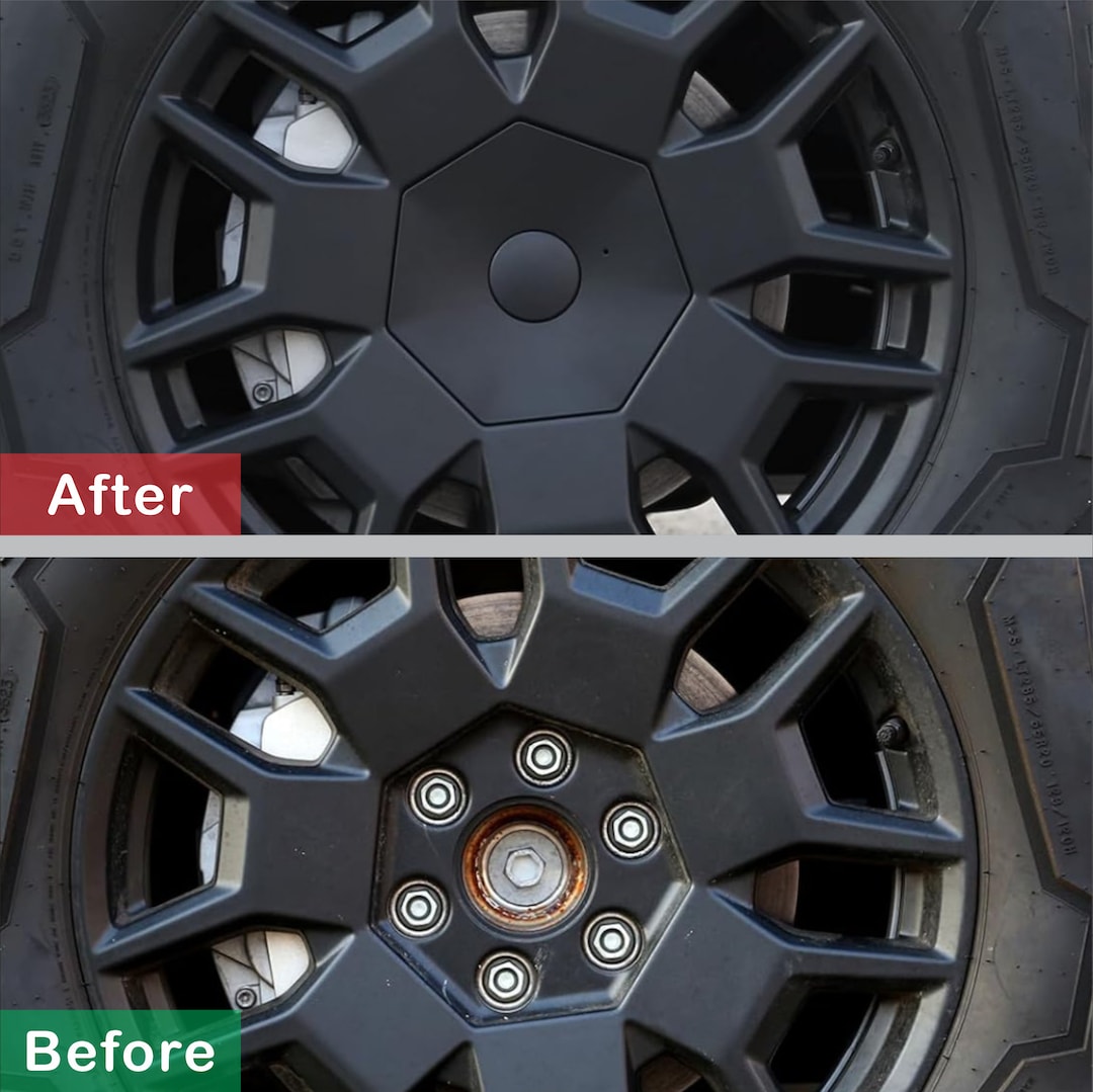 Tesla Cybertruck Center Hub Covers - OEM Look (4PCS, New Design) - Etsy