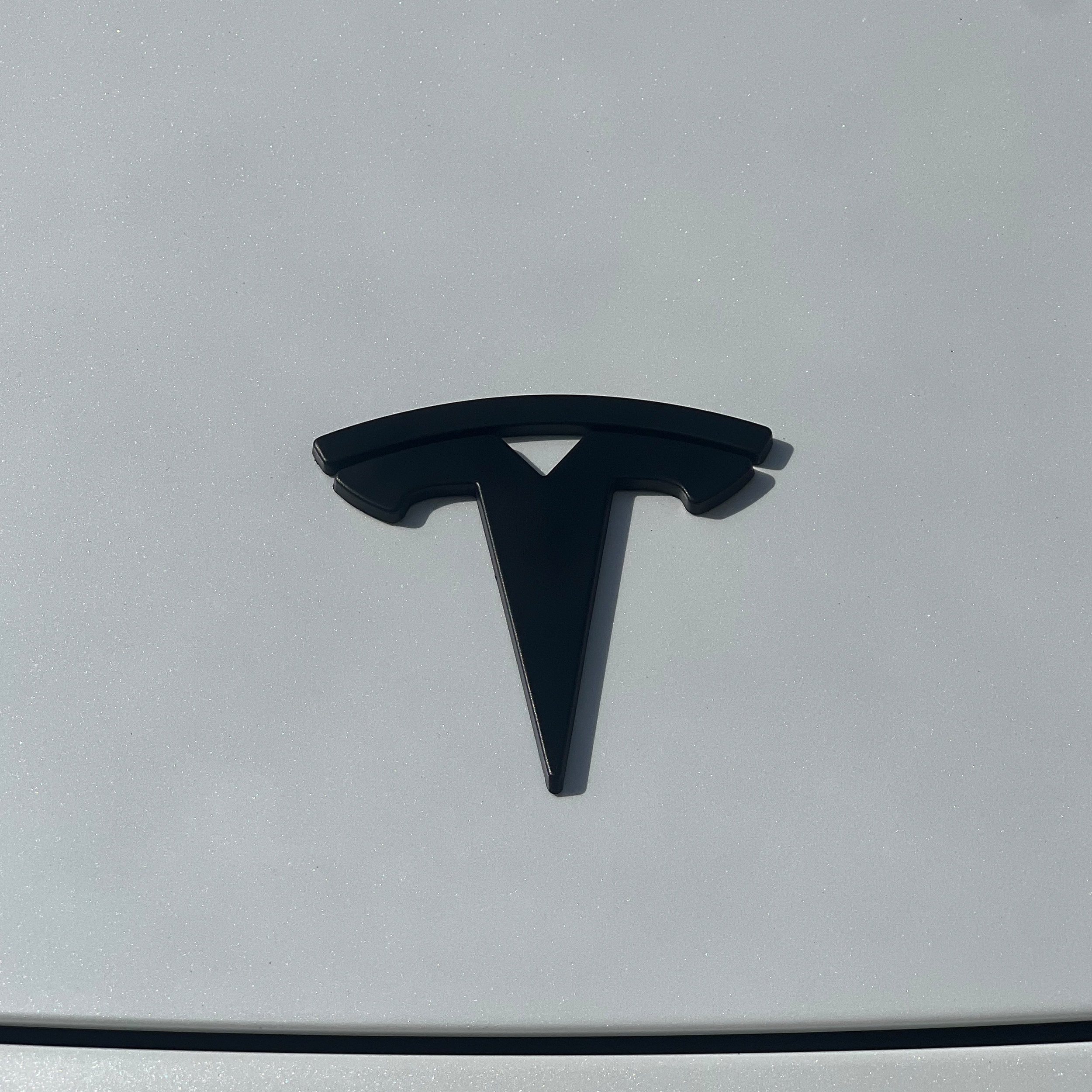 Matte & Glossy Black Tesla Logo Emblem Cover for Y/3 trunk Frunk ...