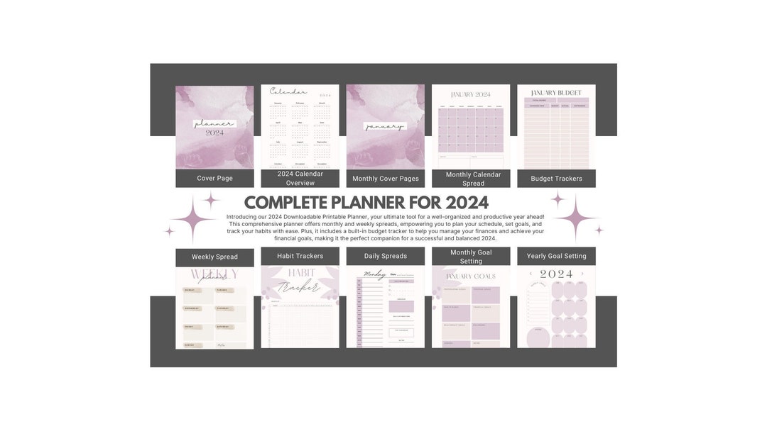 Comprehensive Planner for 2024 - Etsy