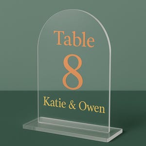 Personalized Acrylic Table Sign: Wedding, Restaurant, Event Decor - Etsy