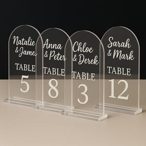 Personalized Acrylic Table Sign: Wedding, Restaurant, Event Decor - Etsy