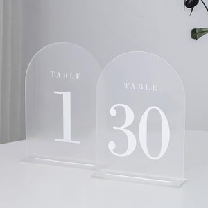 Clear Acrylic Sign Blank Table Numbers - Etsy