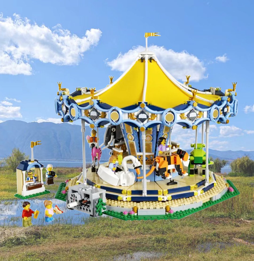 New Street Views Building Bricks Carousel Building Set - Etsy