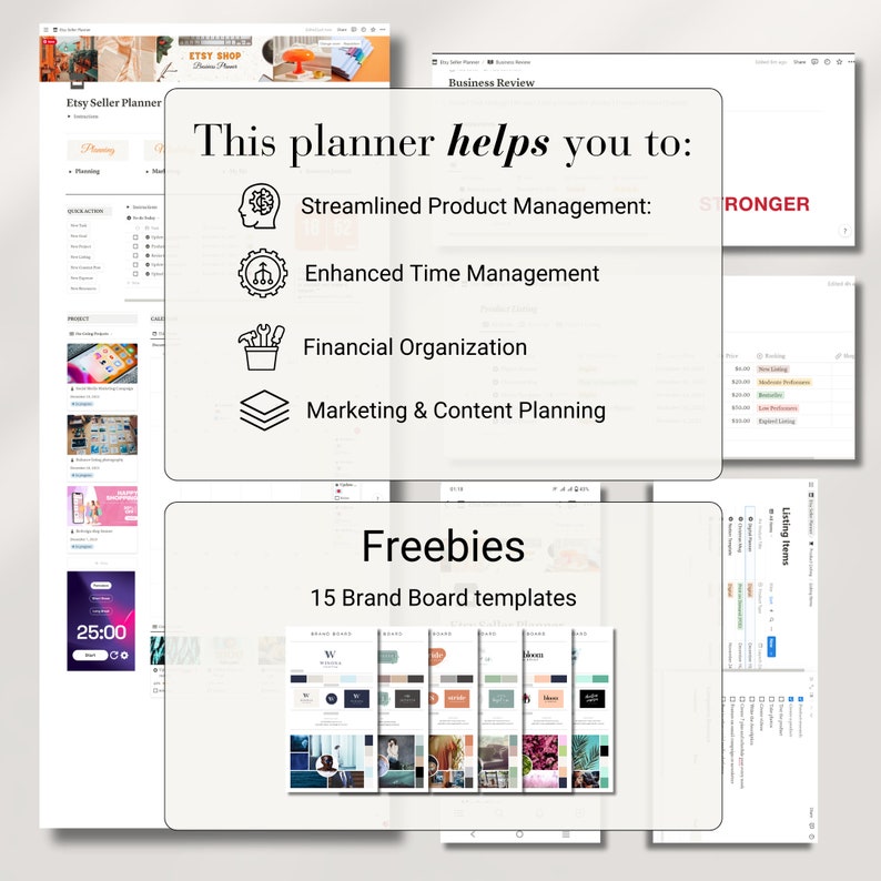 PLR Notion Business Template for Etsy Seller Planner Notion Digital ...