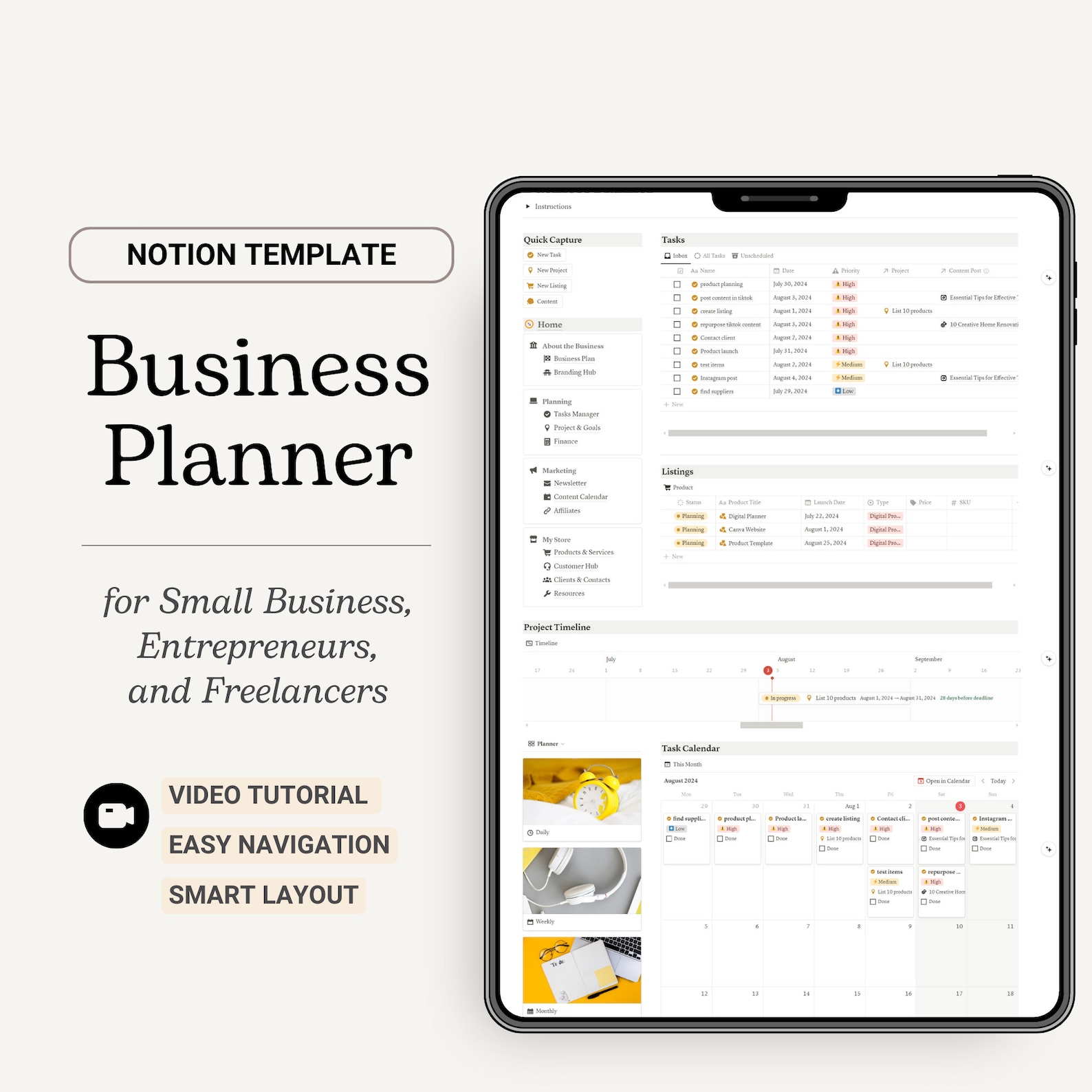 Business Planner Notion Template for Entrepreneurs (digital Download ...