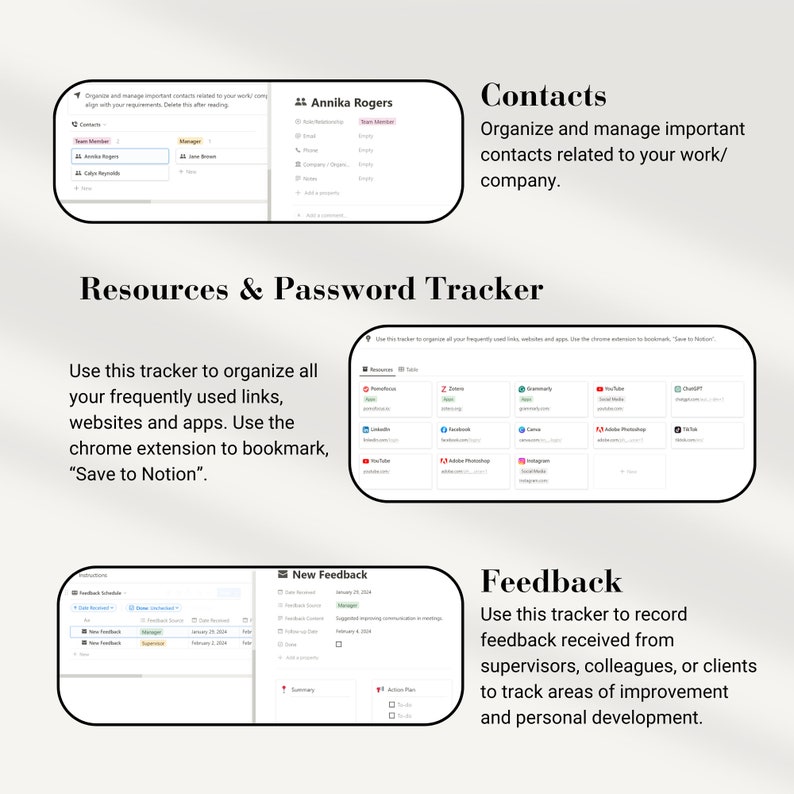 Notion Work Planner Template: Daily Task & Project Management (digital ...