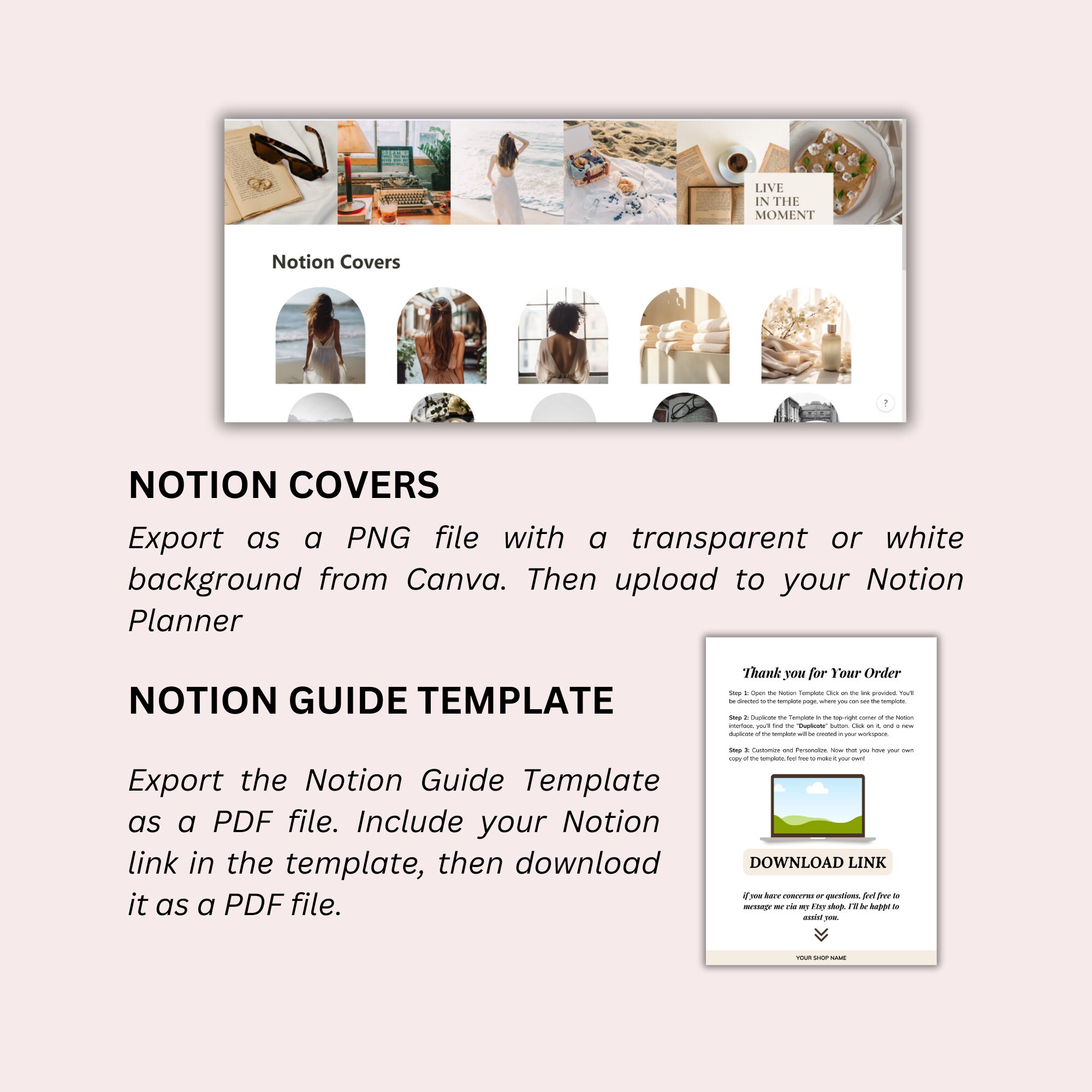 Etsy Listing Mockup Photo, Notion Mockup Template Aesthetic Notion ...