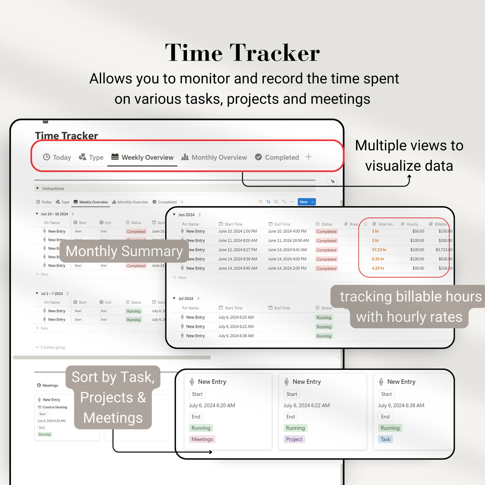 Notion Work Planner Template: Daily Task & Project Management (digital ...