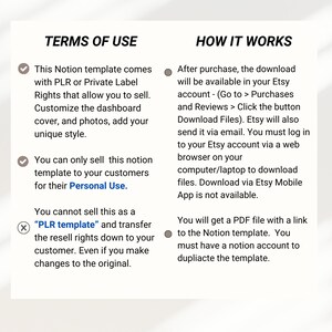 PLR Life Planner Notion Template PLR All-in-one Notion Dashboard Commercial Use Ultimate Life ...