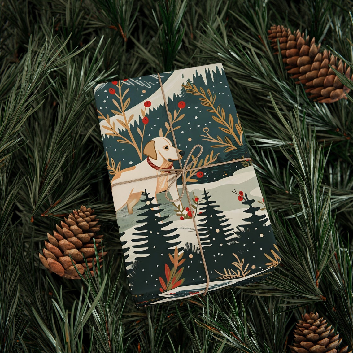 Labrador Wrapping Paper, Christmas Wrapping Paper, Dog Lover Gift ...