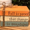 Fall Decorative Wood Book Stack, Fall Decor, Autumn Home Accent, Fall ...