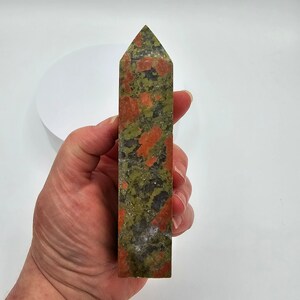 Unakite Crystal Tower, Handmade Carving (264 G) - Etsy