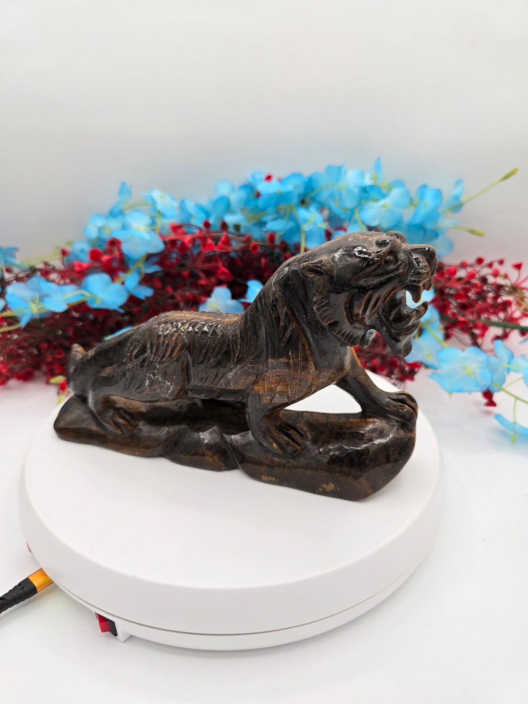 Tigers Eye Tiger Carving, Tiger, Tigers Eye, 1180 G - Etsy