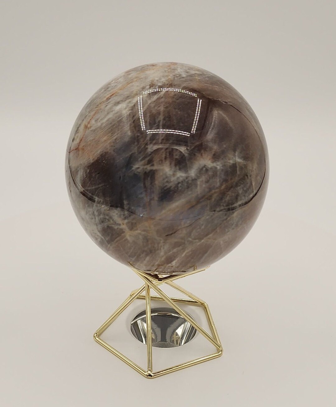 Black Moonstone Sphere Crystal Sphere 526 G - Etsy