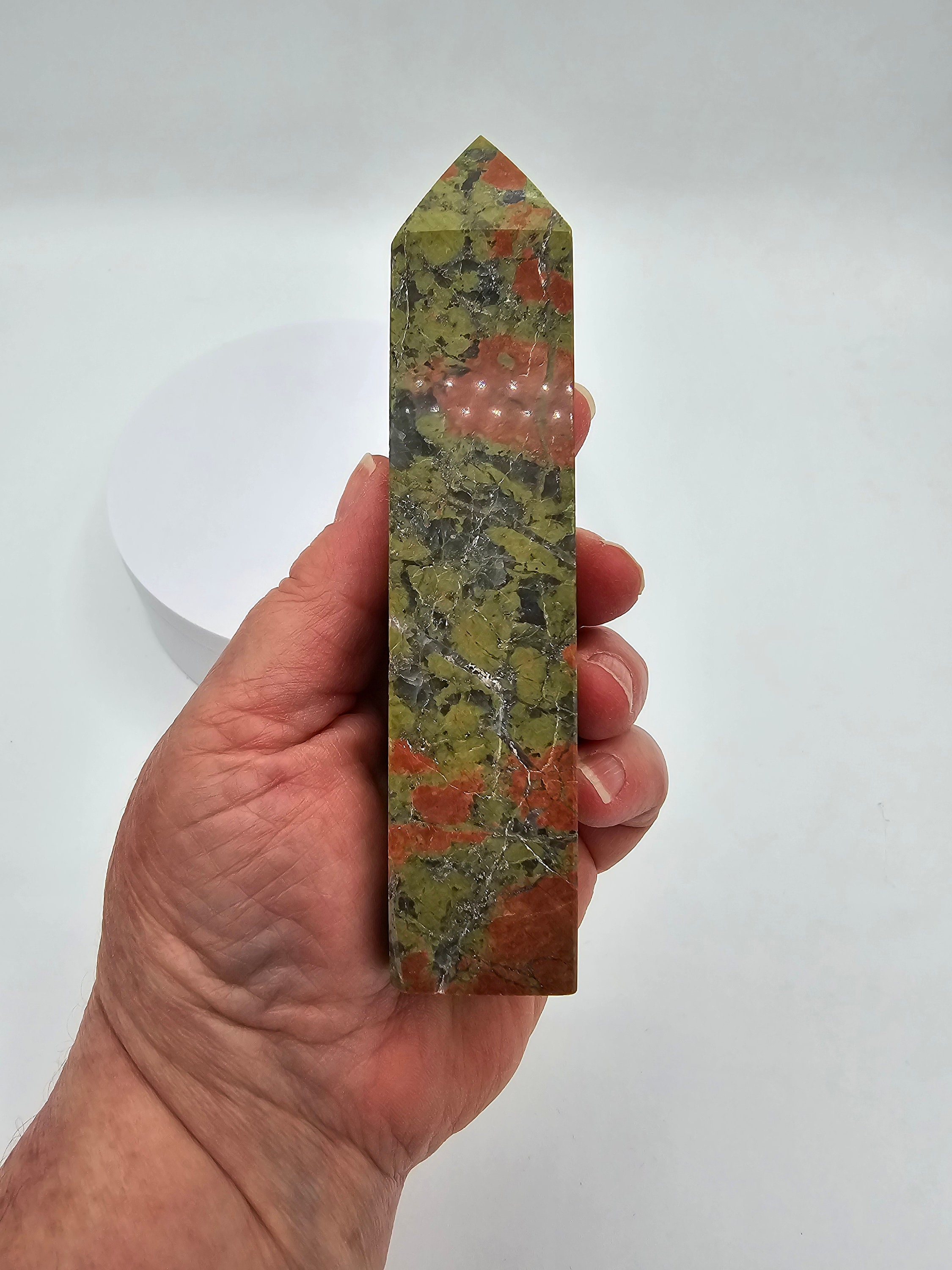 Unakite Tower, Unakite Crystal, Unakite, 264 G - Etsy