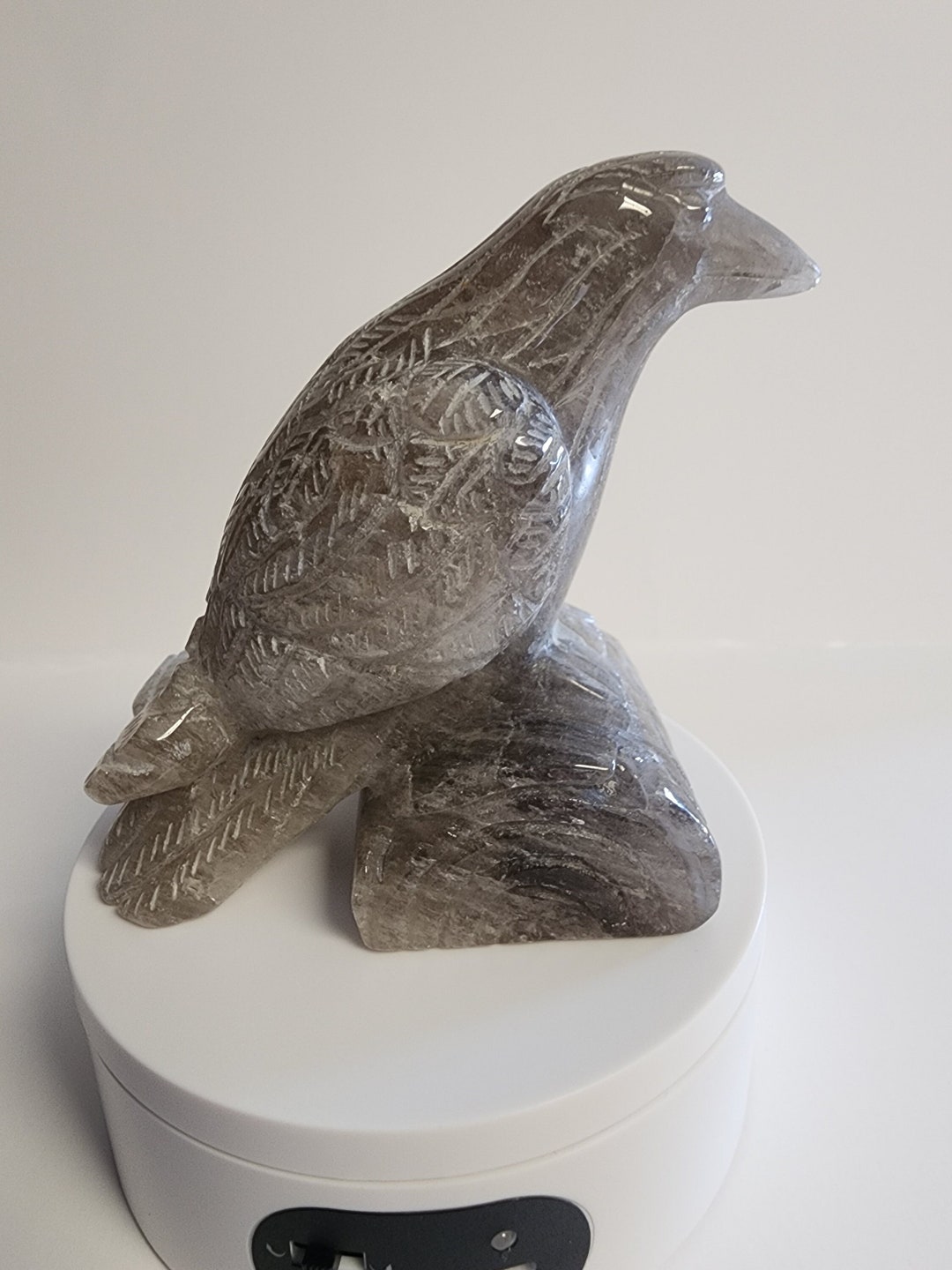 Smokey Quartz Raven Carving, Smokey Quartz, Raven, Bird Carving - Etsy