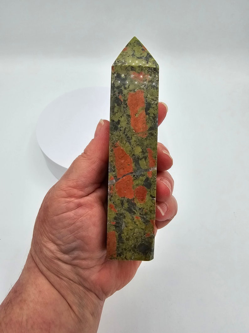 Unakite Tower, Unakite Crystal, Unakite, 264 G - Etsy