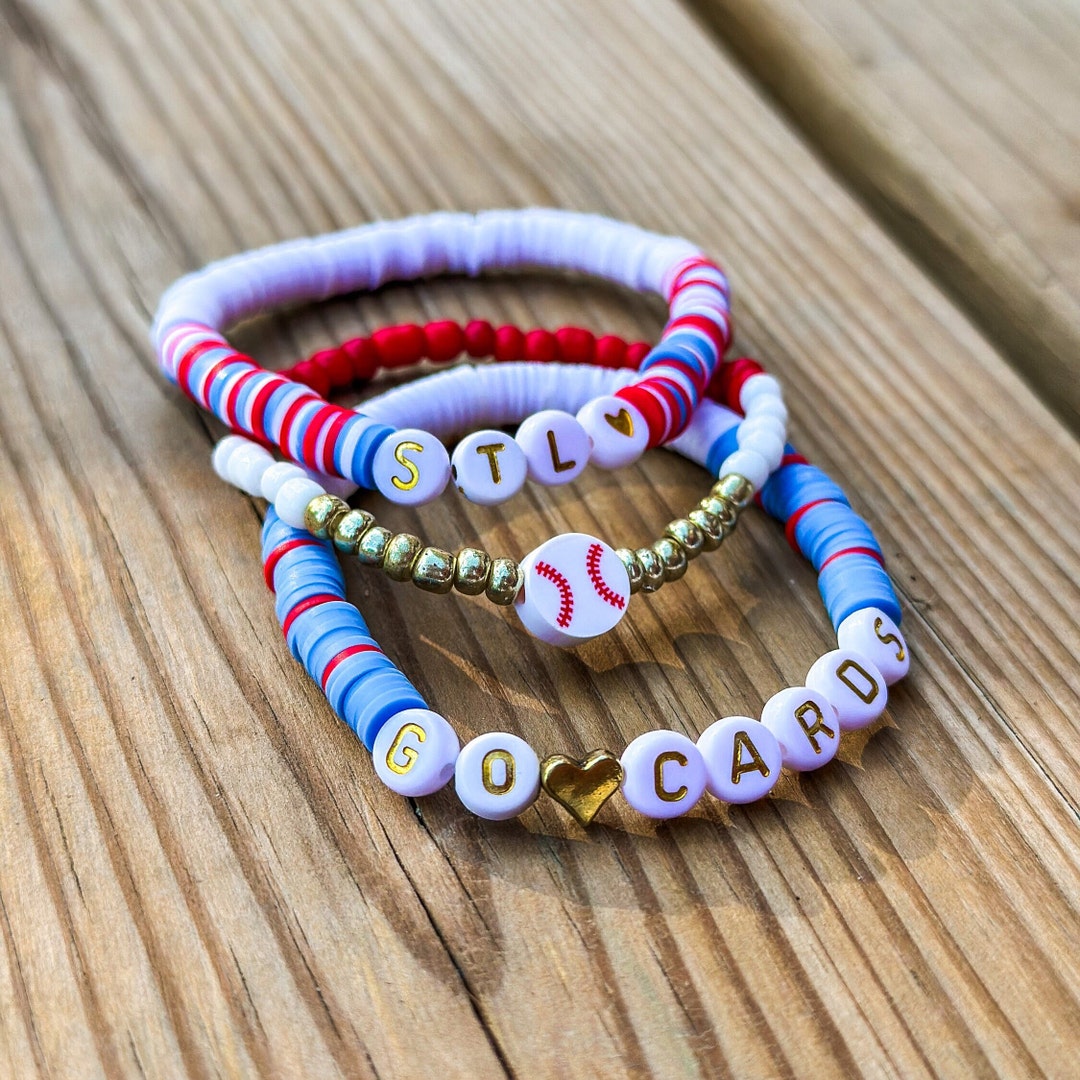 Custom MLB Baseball Stacking Bracelet Set Clay and Seed Beads - Etsy