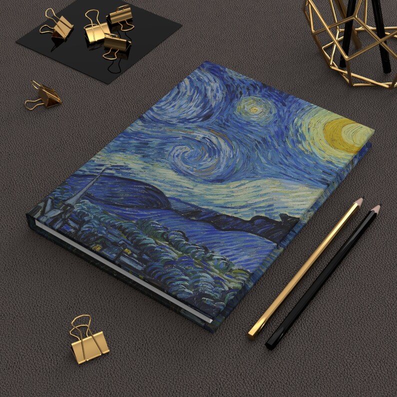 Starry Night Hardcover Journal - Starry Night Notebook, Van Gogh ...