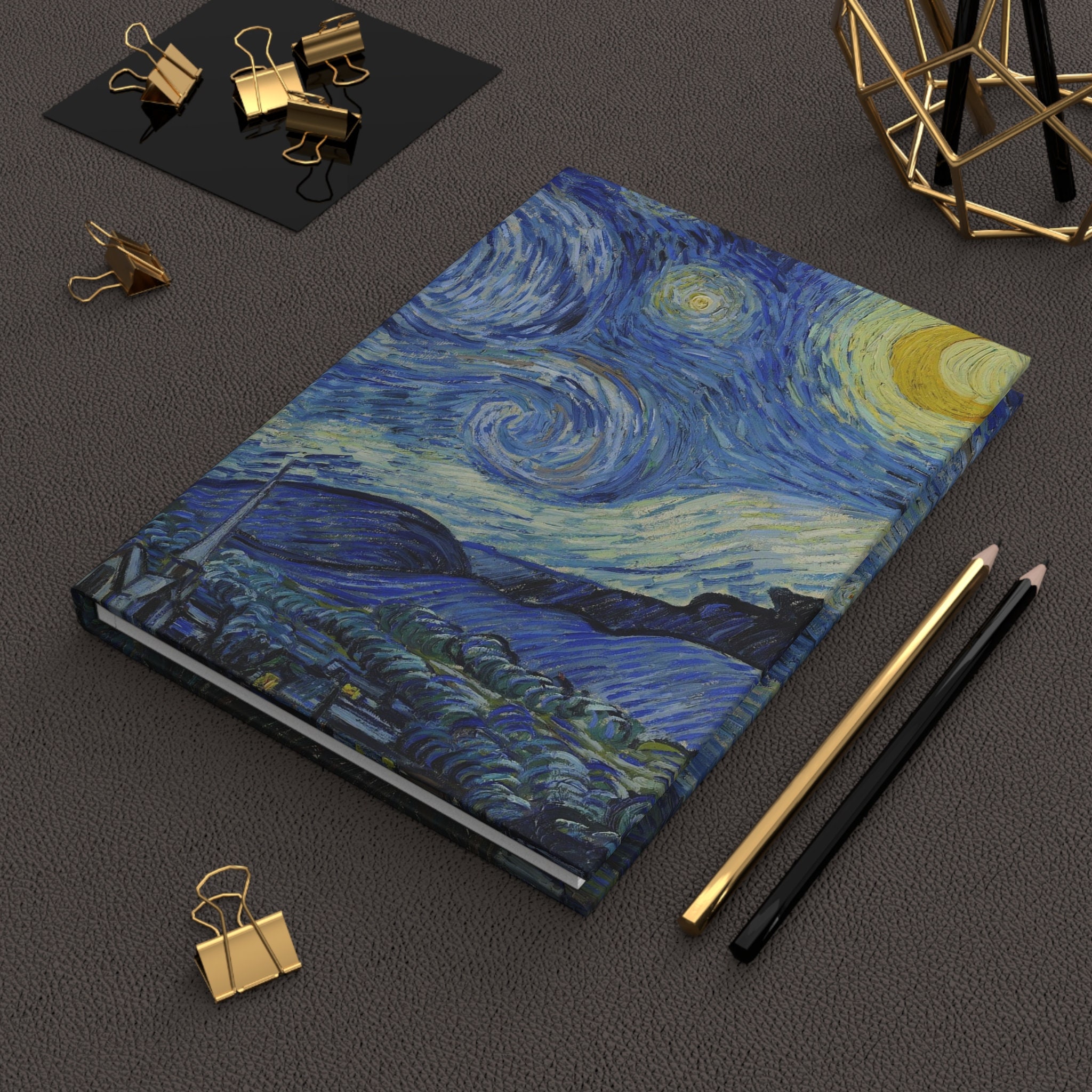 Starry Night Hardcover Journal - Starry Night Notebook, Van Gogh ...