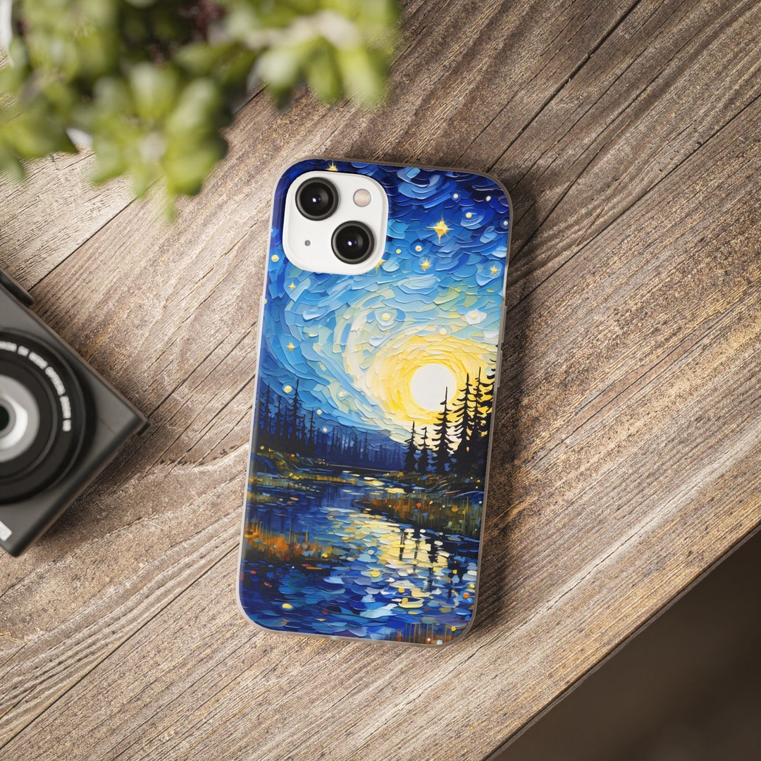 Starry Night Forest Cellphone Case, Nature Phone Cover, Galaxy Woods ...