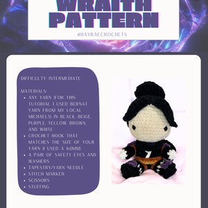Apex Wraith Inspired Amigurumi Pattern From Apex Legends - Etsy