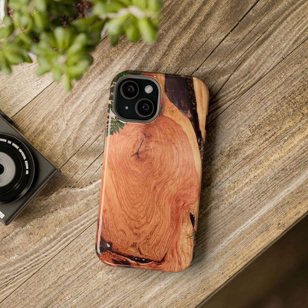 Magsafe Tough Wood & Epoxy Resin Case for iPhone 13/14/15 Series ...