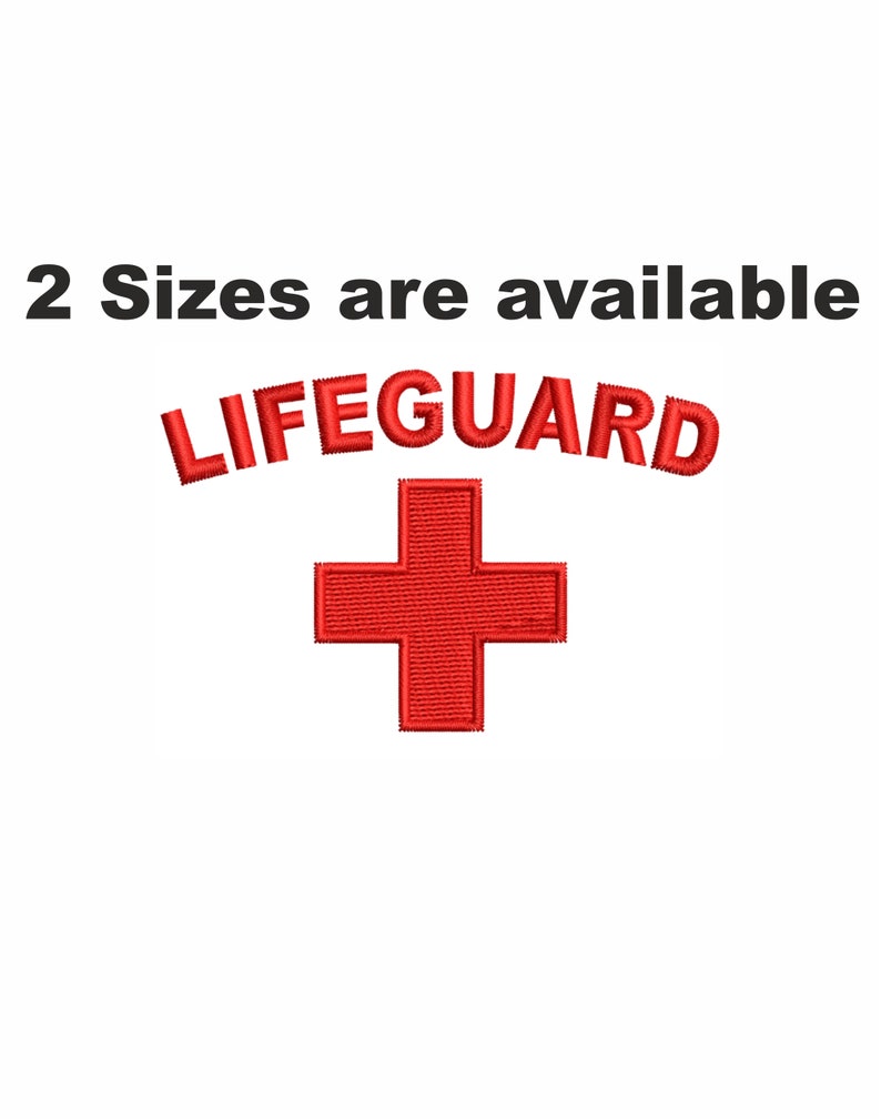 Lifeguard Embroidery Design | Lifeguard Dst File | Lifeguard Jef File ...