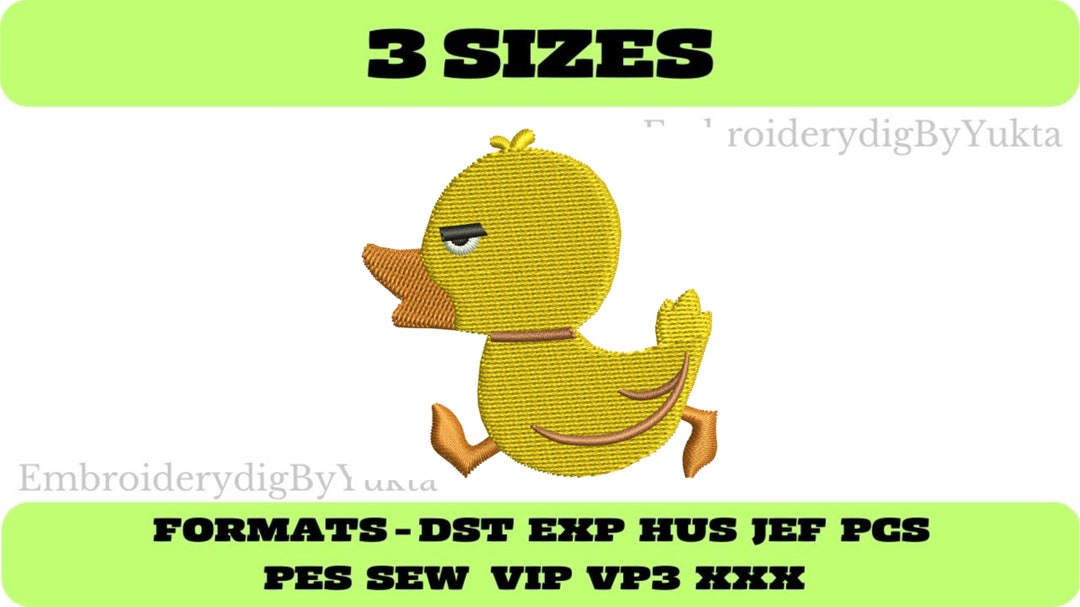 Little Duck Embroidery Design | Little Duck Dst File | Little Duck Jef ...