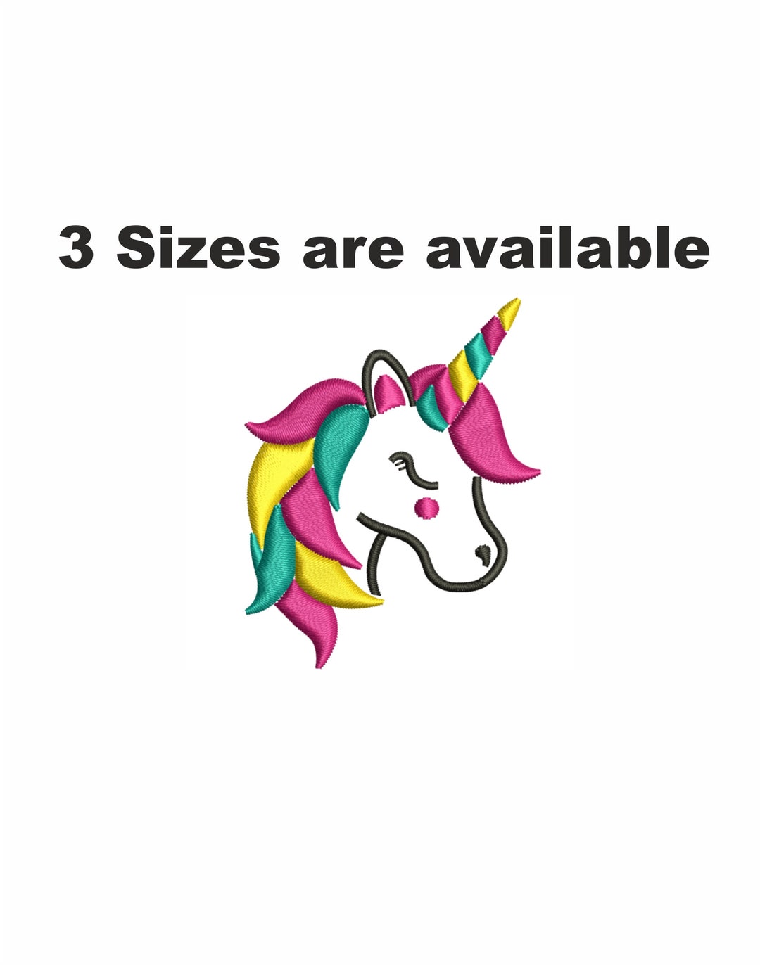 Unicorn Head Embroidery Design | Unicorn Head Dst File | Unicorn Head ...