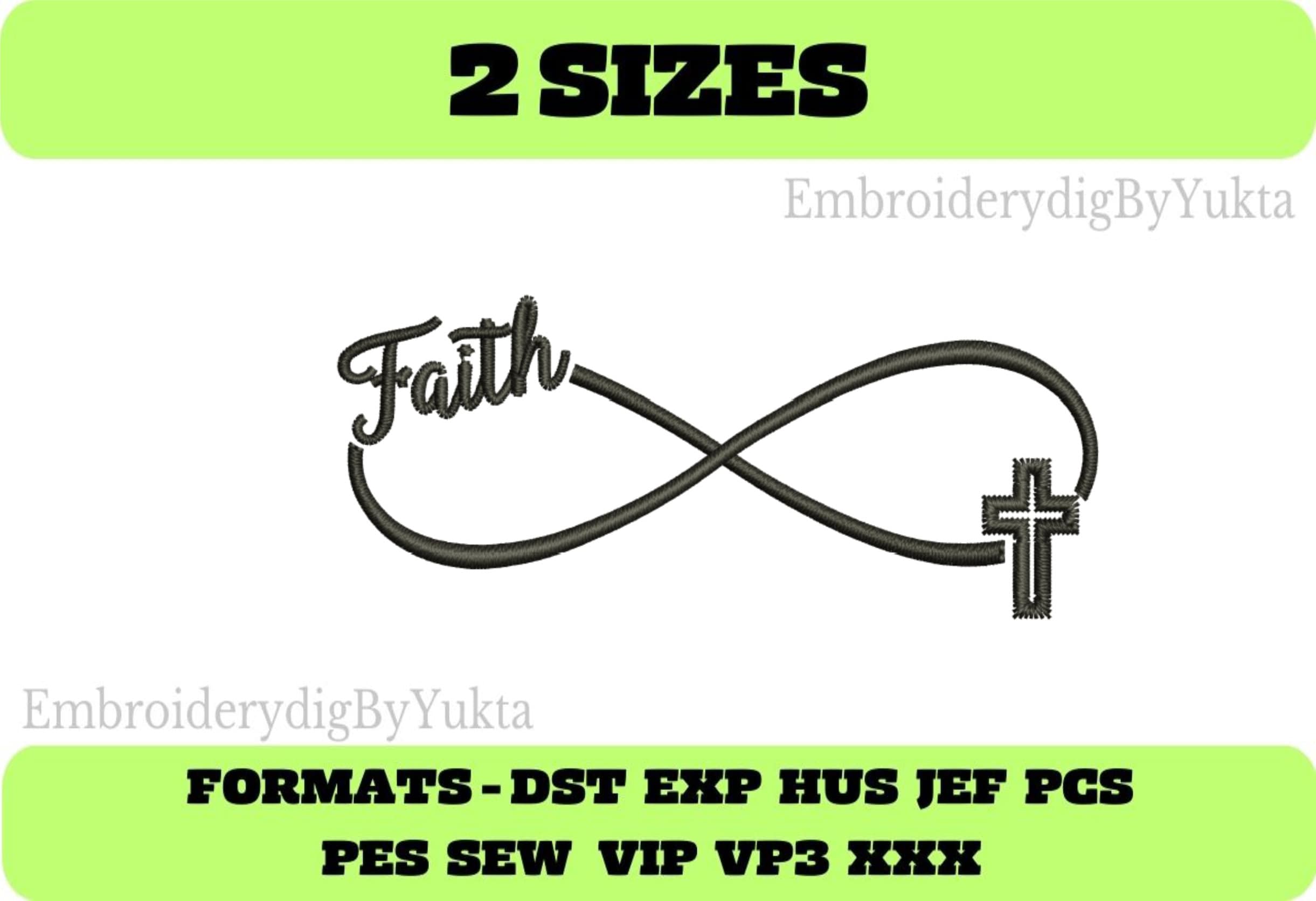 Faith Infinity Symbol Embroidery Design, Faith Infinity Symbol Pes File ...