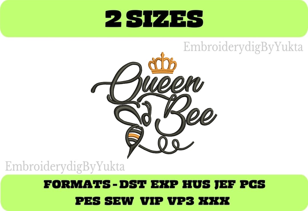 Queen Bee Embroidery Design | Queen Bee Dst File | Queen Bee Jef File ...