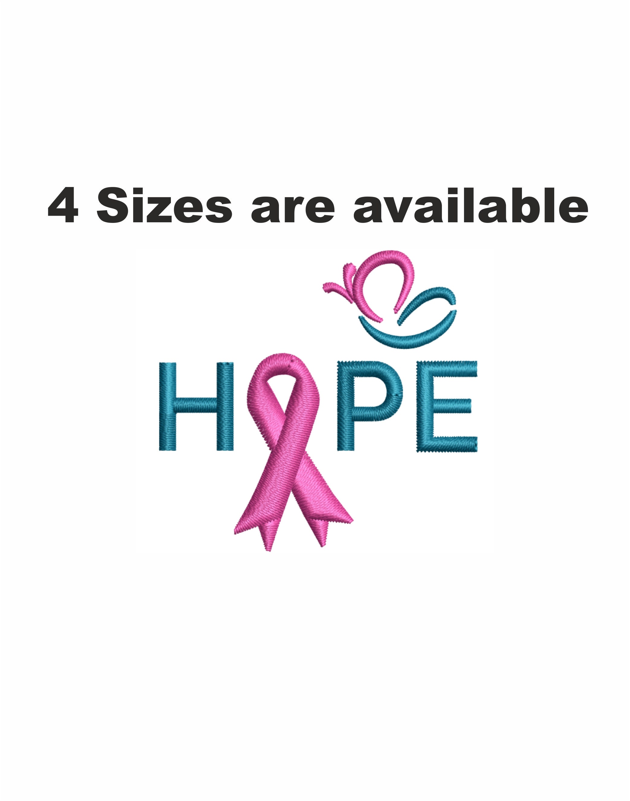 Hope Cancer Ribbon Embroidery Design | Hope Cancer Ribbon Dst File ...