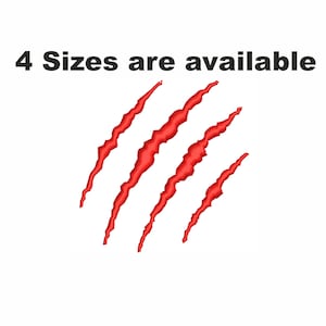 Claw Marks Embroidery Design | Claw Marks Dst File | Claw Marks Jef ...