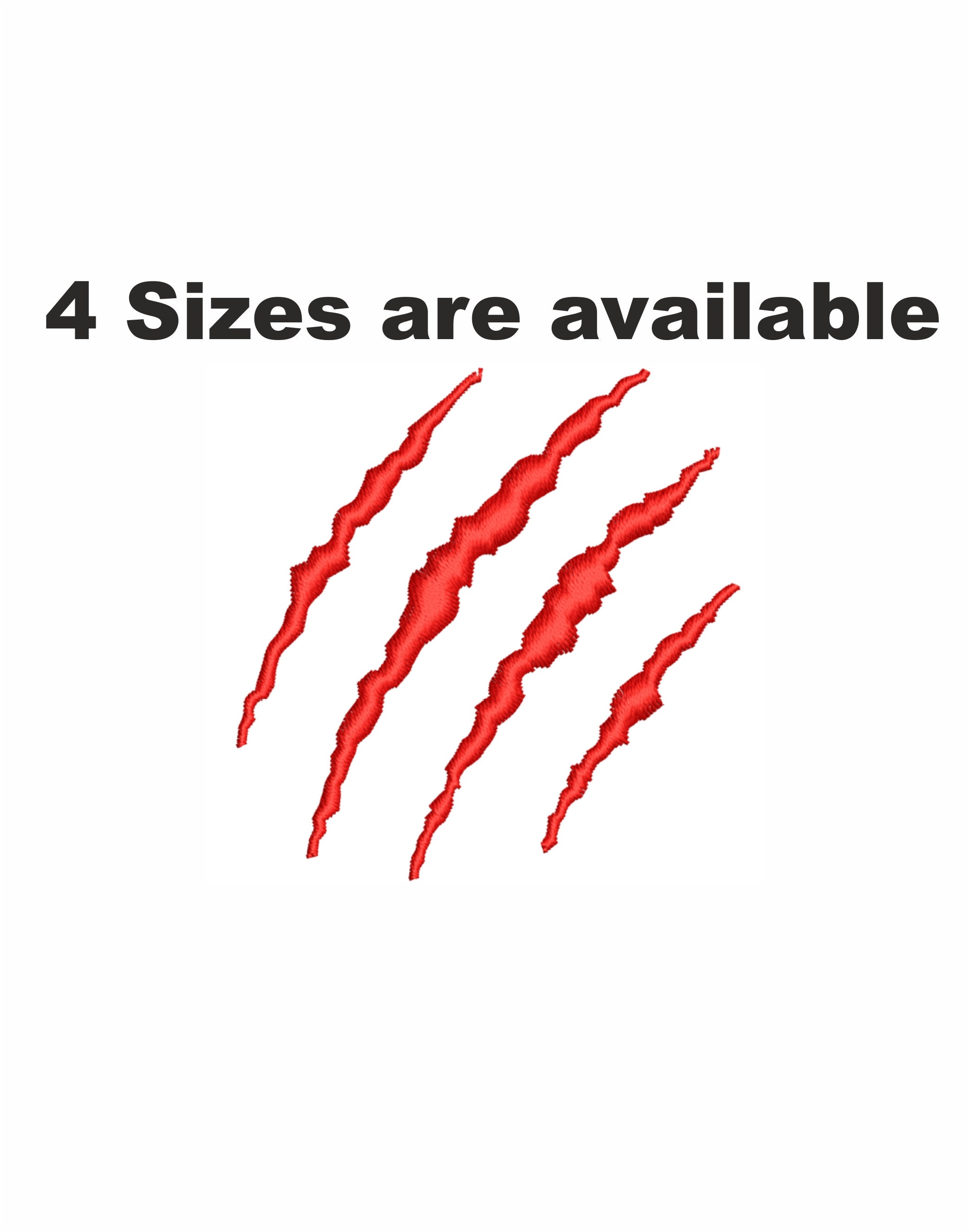 Claw Marks Embroidery Design | Claw Marks Dst File | Claw Marks Jef ...