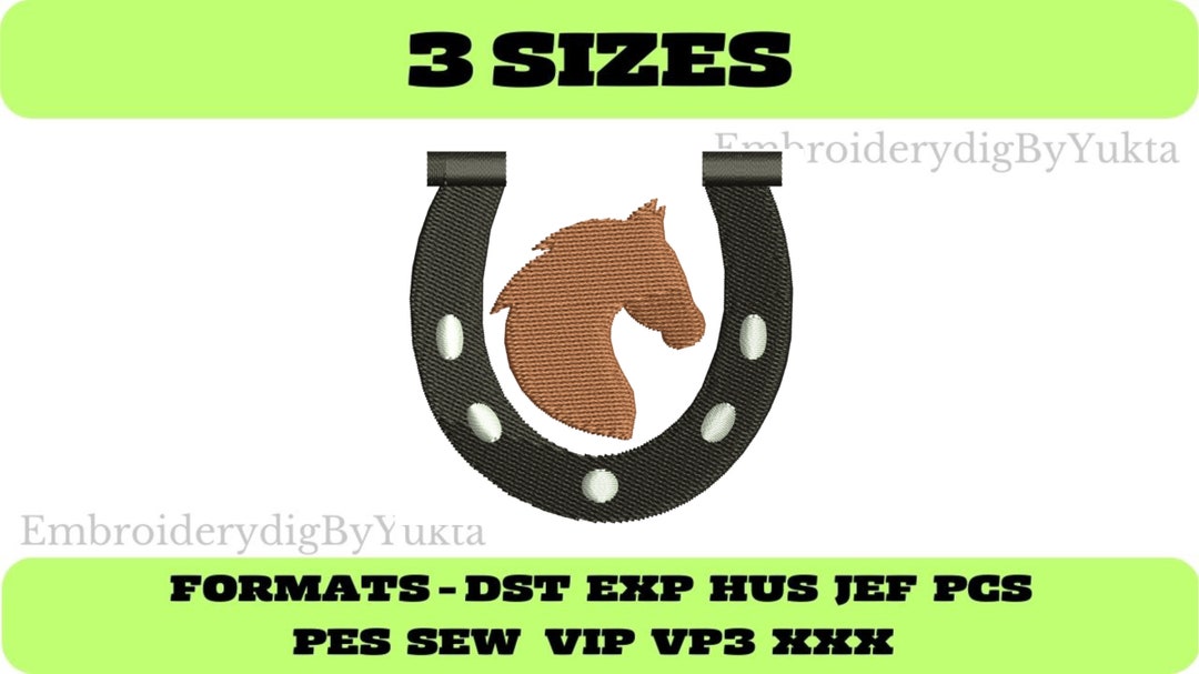 Horseshoe Embroidery Design | Horseshoe Dst File | Horseshoe Jef File ...
