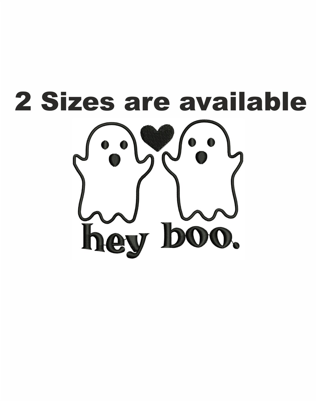 Hey Boo Embroidery Design | Hey Boo Dst File | Hey Boo Jef File | Hey ...